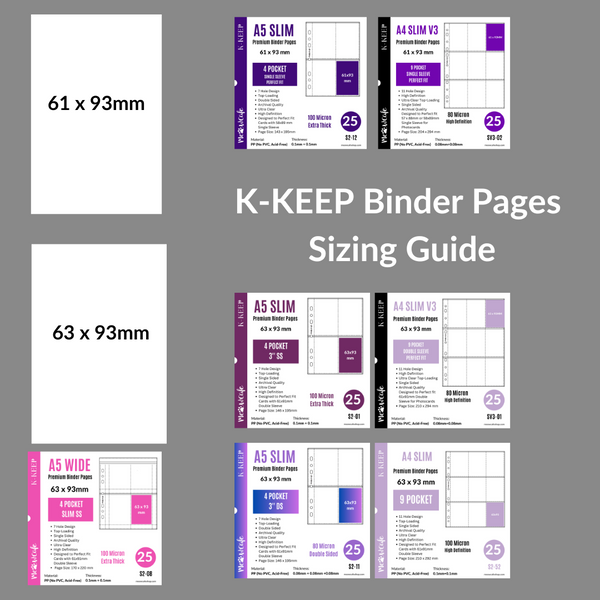 Meowcafe K-KEEP Binder Pages Pocket Size Guide Printable PDF (US Lette ...