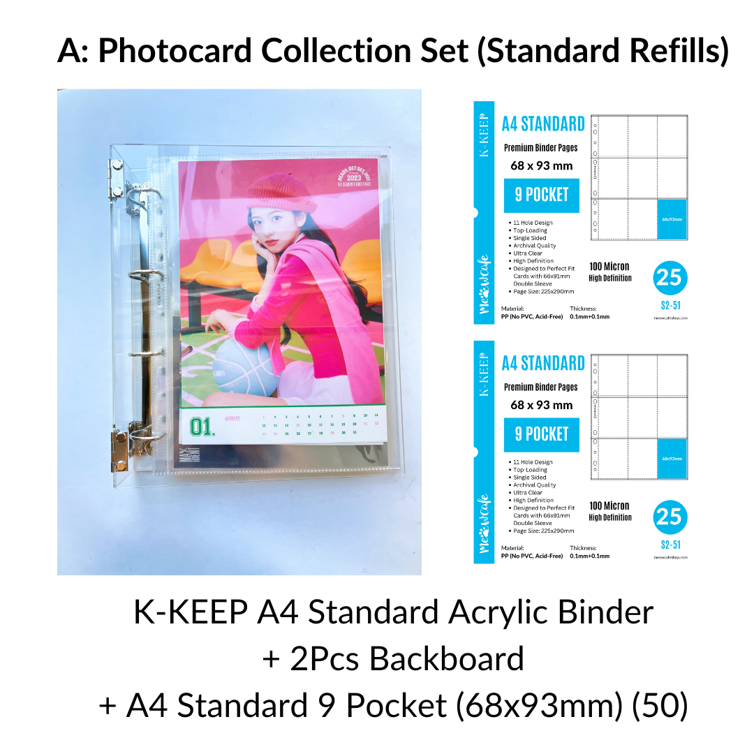K-KEEP [A4 Standard] - Acrylic Series - Aesthetic Hardcover Binder 4 x ...