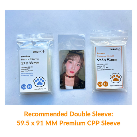 [57x88MM] Meowcafe Premium CPP Card Sleeve for Kpop Photocards Perfect ...